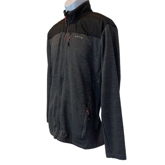 Orvis | Jackets & Coats | Orvis Mens Gray Black Zip Up Long Sleeve Mock ...